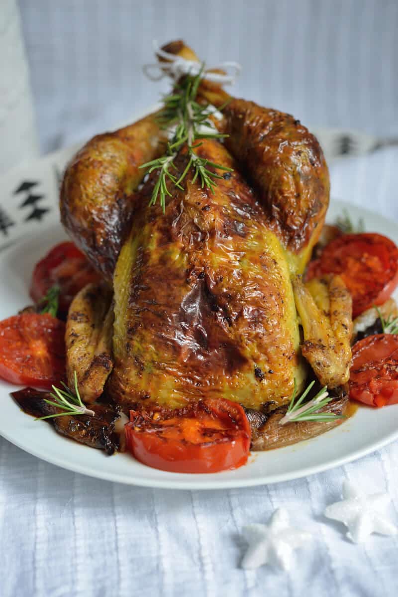 Poulet farci sous la peau à la Pistache • Safrangourmand.fr